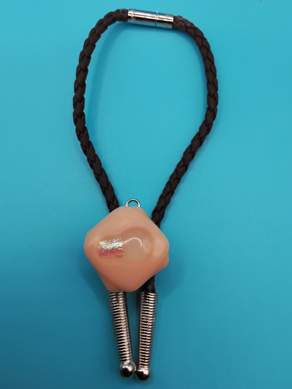 Magnetic Pet Bolo Dichroic Brown Faux Leather Bolo - Neck Size Up (S ...